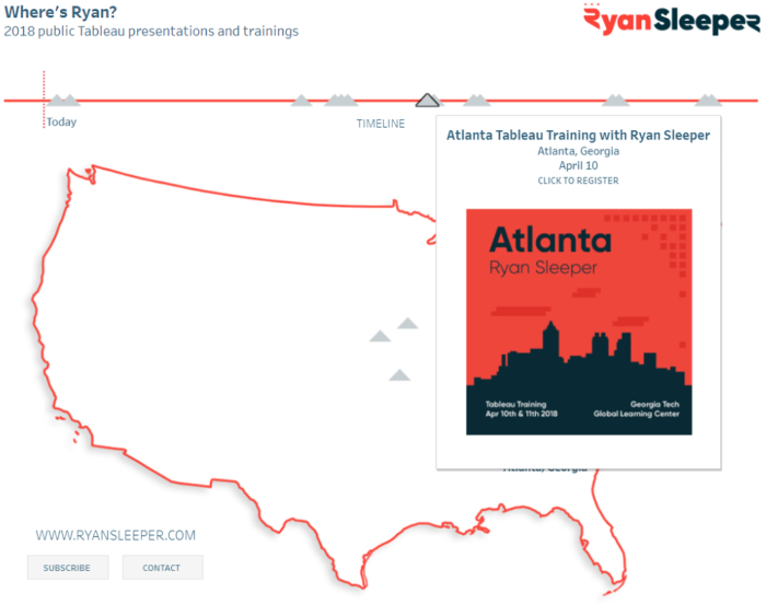Ryan Sleeper Speaking Schedule Image in Tableau Tooltip | Ryan Sleeper